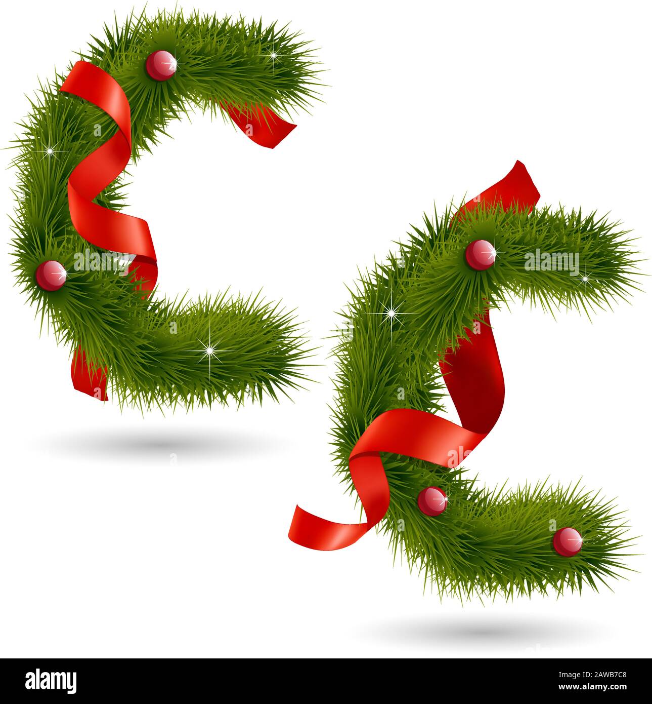 Creative design of Christmas-related decorative alphabet for ...