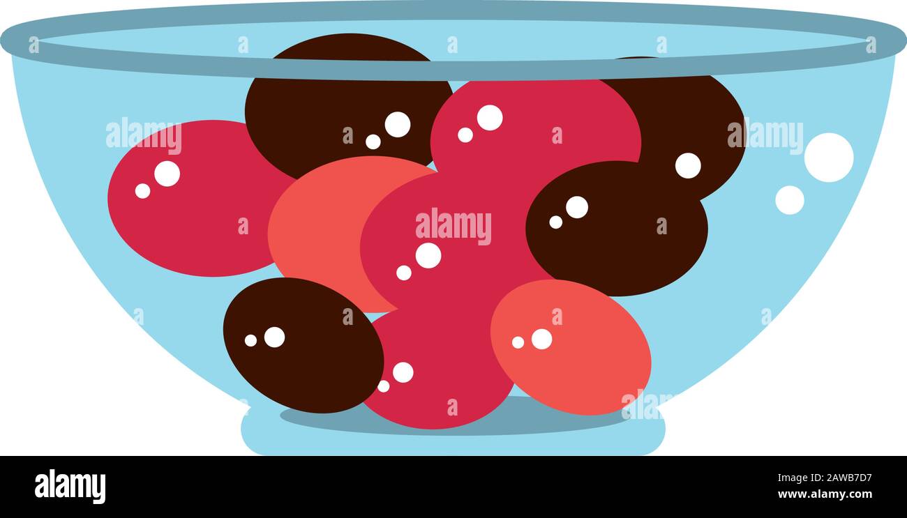 bowl with hard candies sweet confectionery snack food candy vector ...