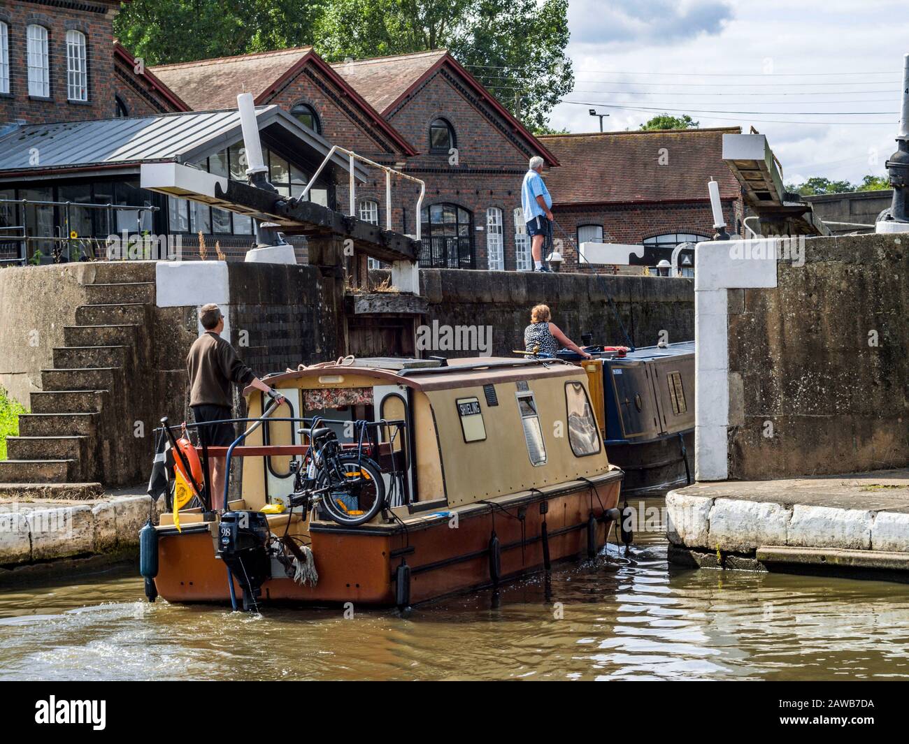 hatton locks grand union canal Stock Photo - Alamy