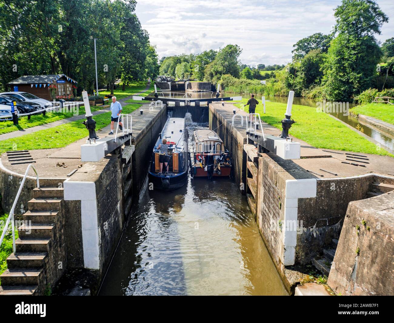 hatton locks grand union canal Stock Photo - Alamy