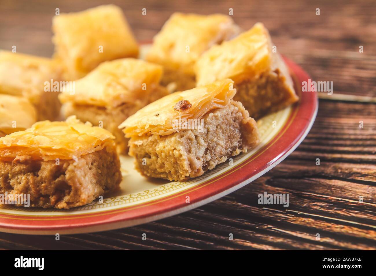 Turkish traditional snacks Pistachio Baklava Stock Photo - Alamy