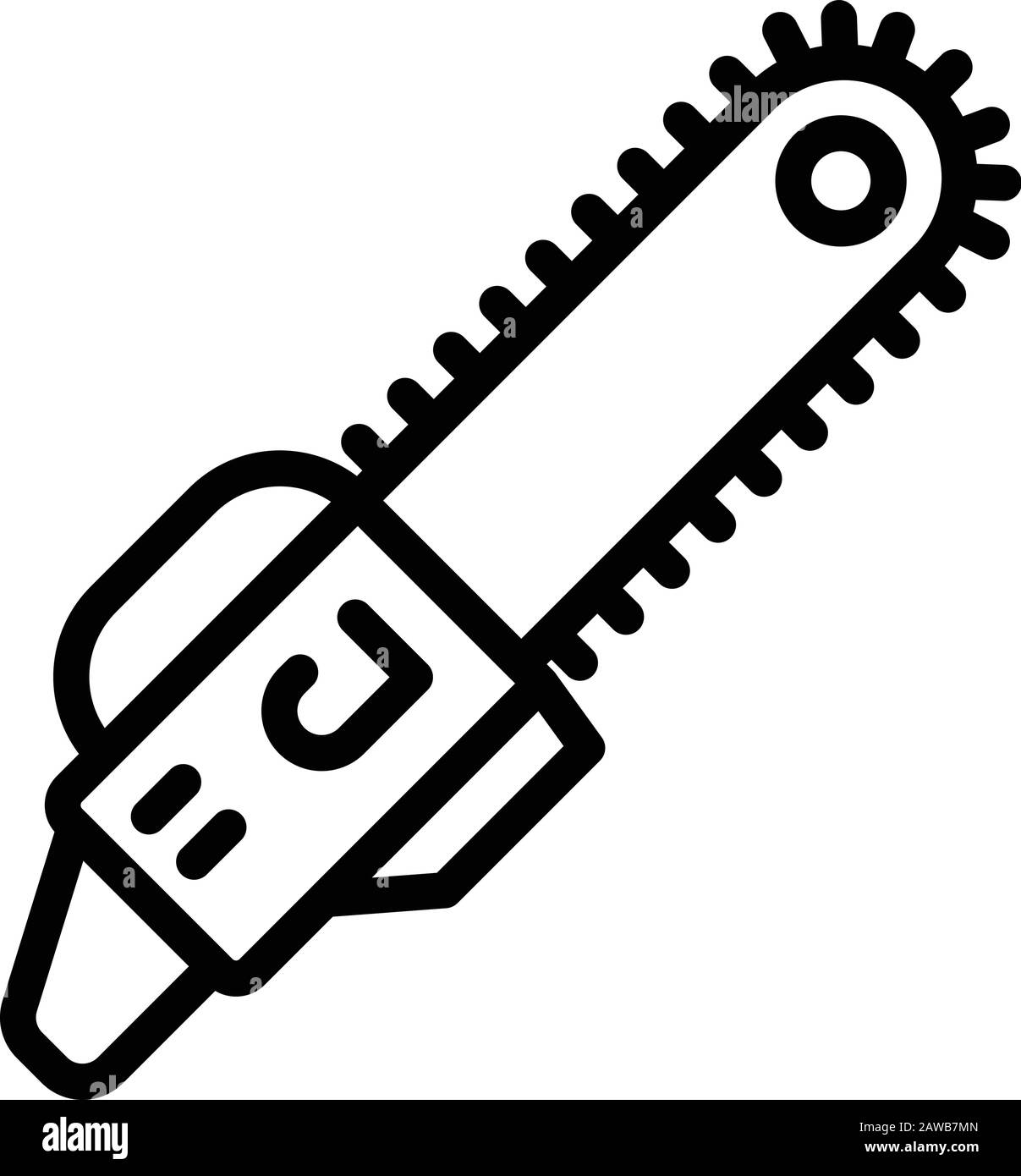Electric chainsaw icon, outline style Stock Vector Image & Art - Alamy