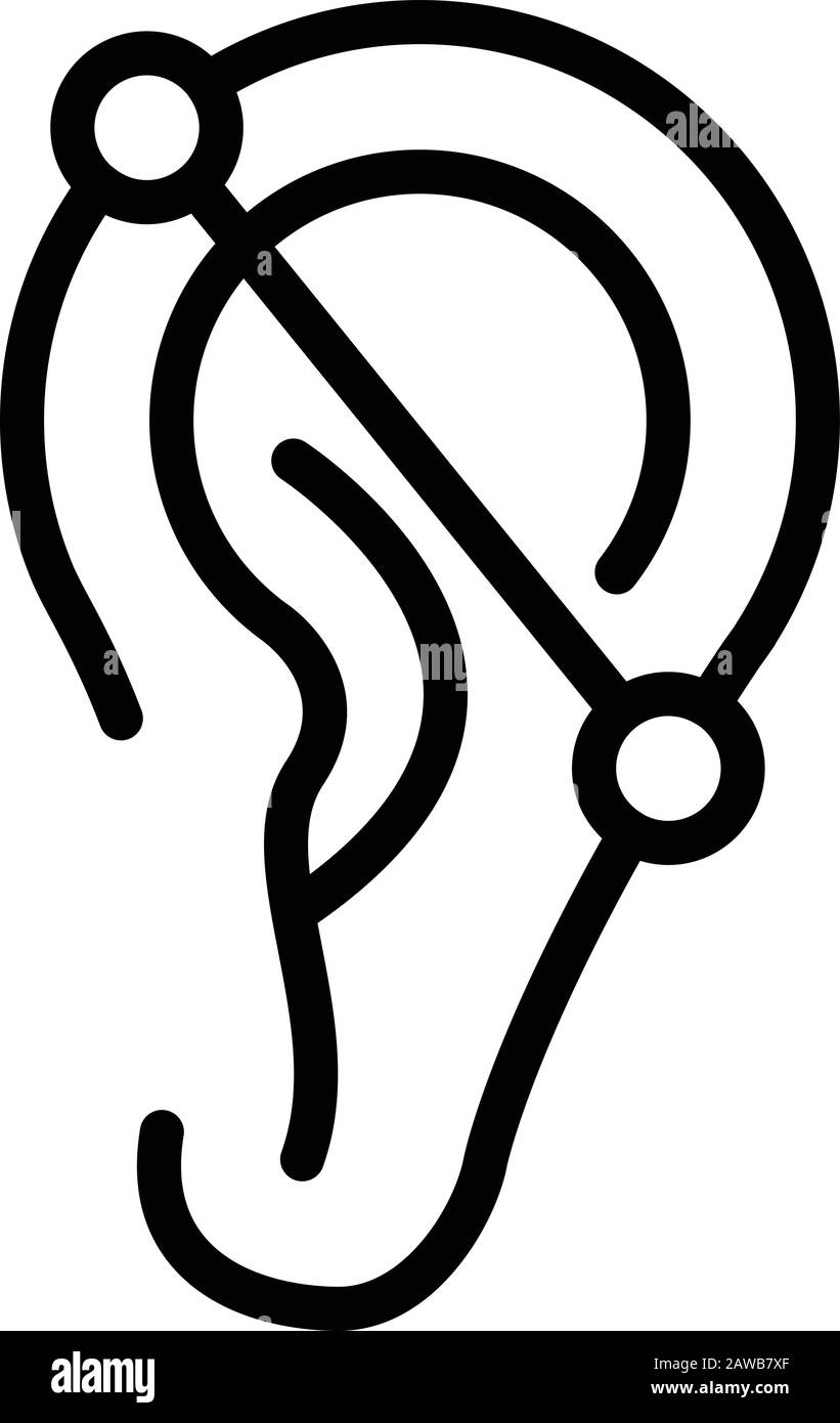 Line ear piercing icon, outline style Stock Vector Image & Art - Alamy