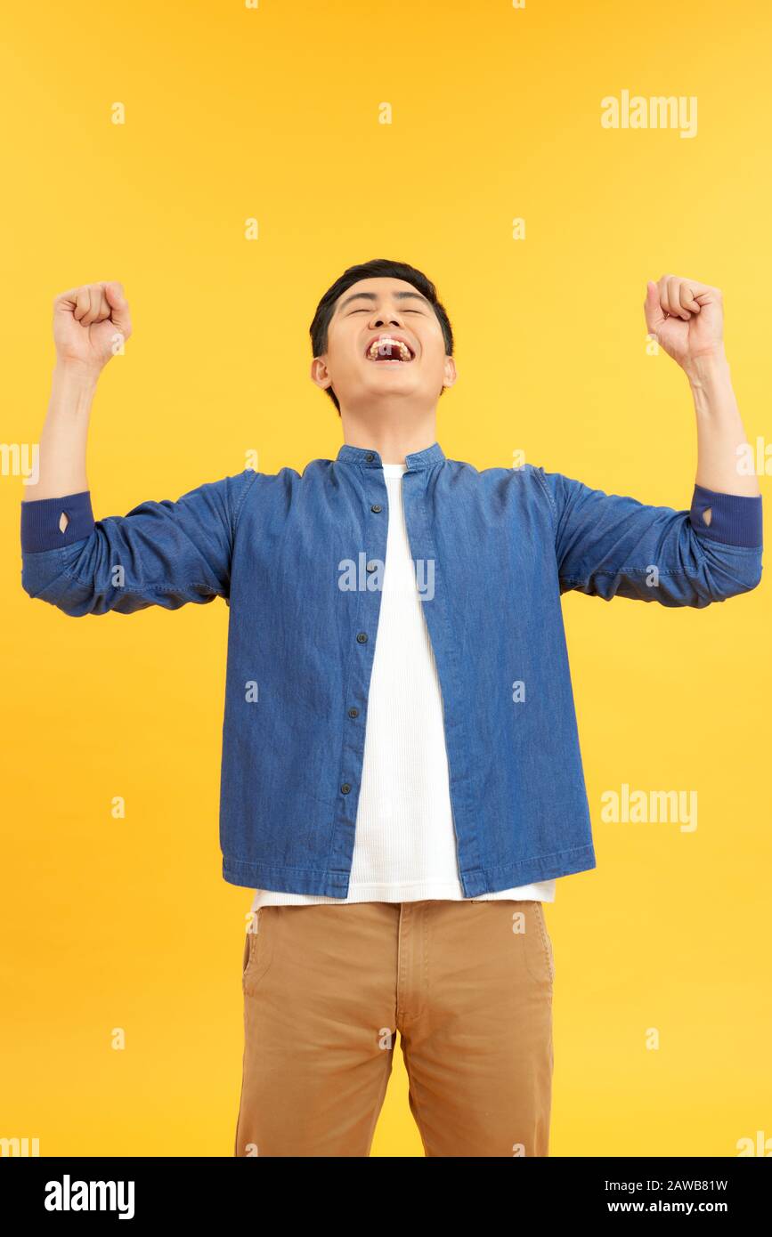 Successful man open arms hi-res stock photography and images - Alamy