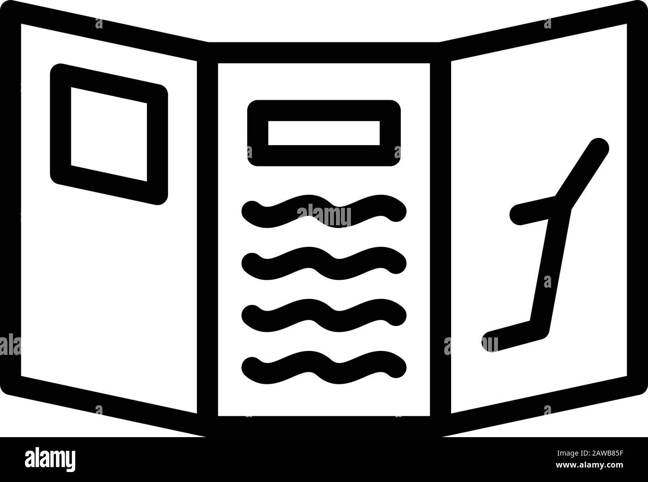 Paper brochure icon, outline style Stock Vector Image & Art - Alamy