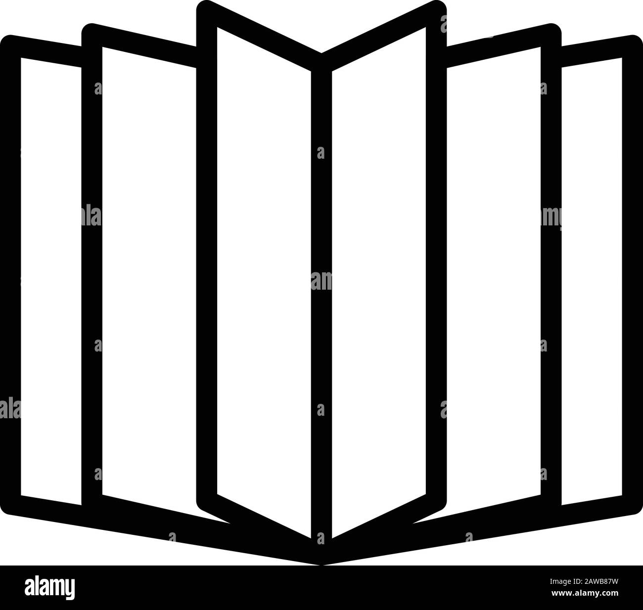 Print open booklet icon, outline style Stock Vector Image & Art - Alamy