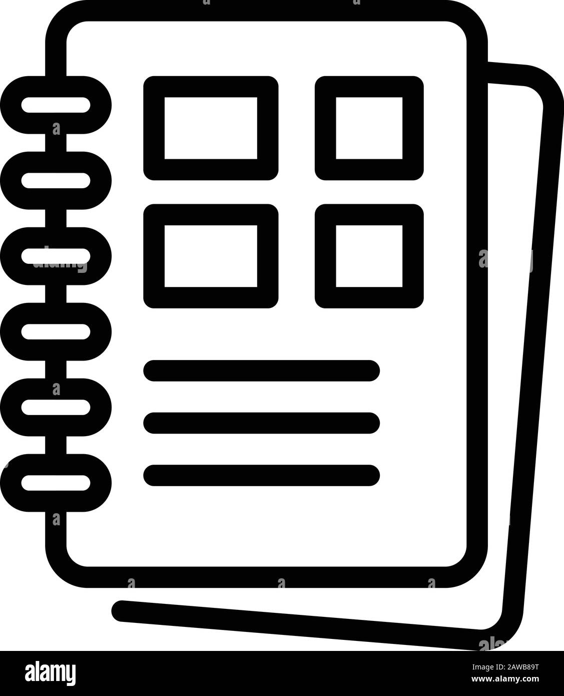 Polygraphy Notebook Icon Outline Style Stock Vector Image And Art Alamy