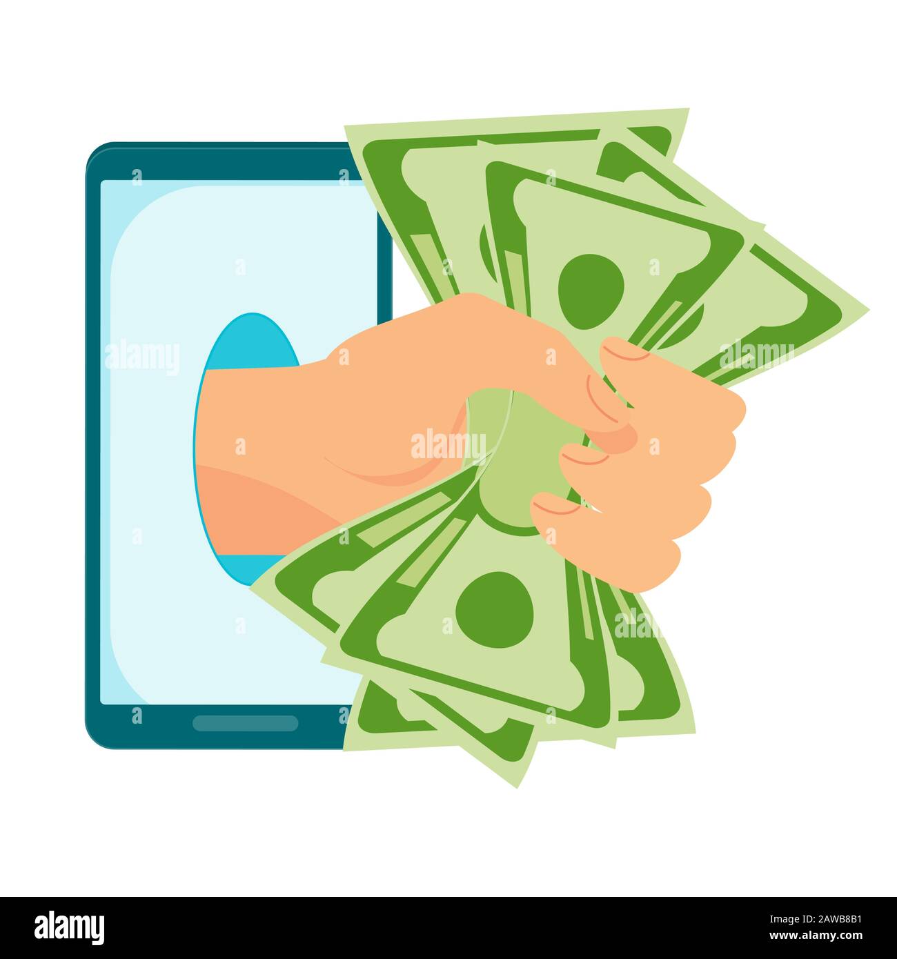 Money fan Stock Vector Images - Alamy