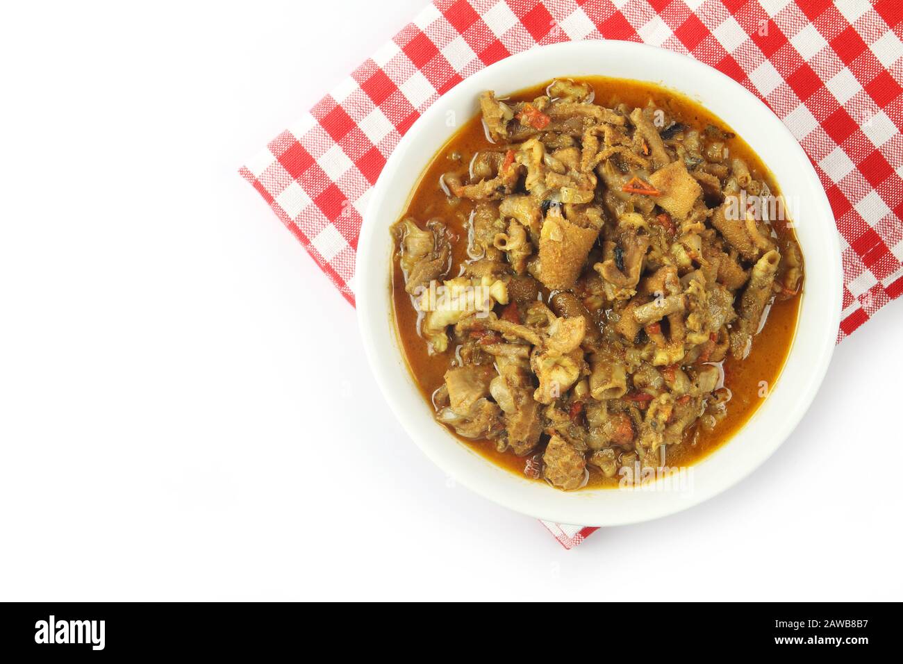 Indian traditional food goat intestine gravy Stock Photo - Alamy