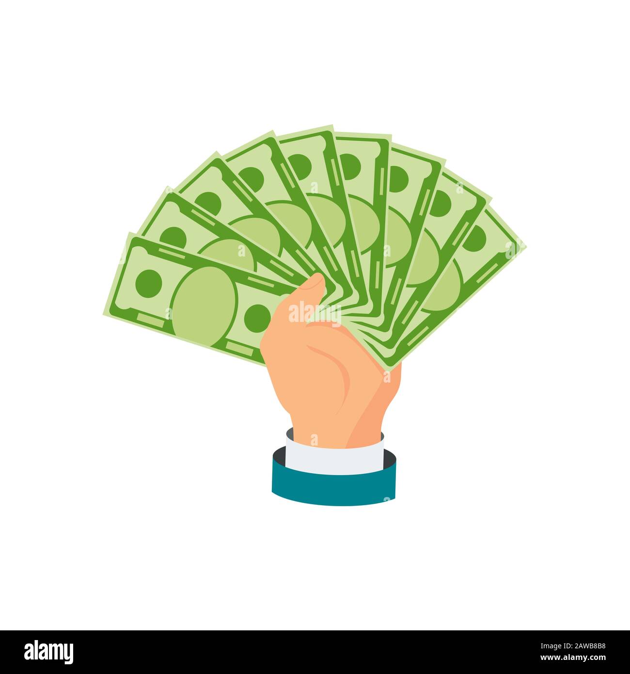 Money fan Stock Vector Images - Alamy