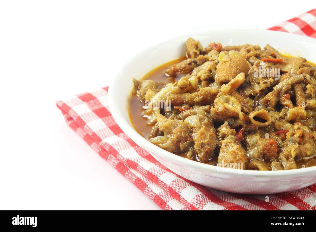 Indian traditional food goat intestine gravy Stock Photo - Alamy