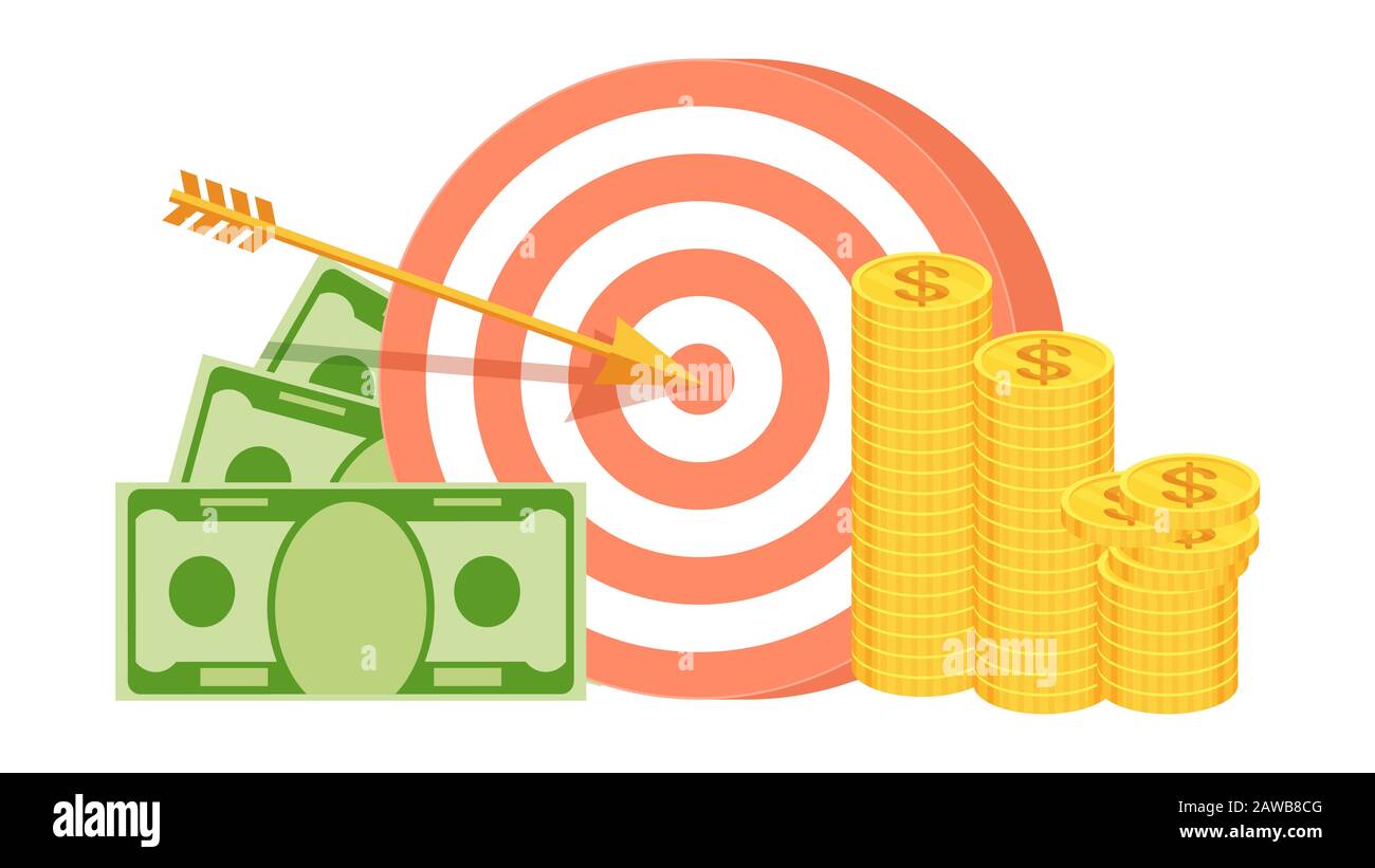 Target arrow dollar bill money Stock Vector Images - Alamy