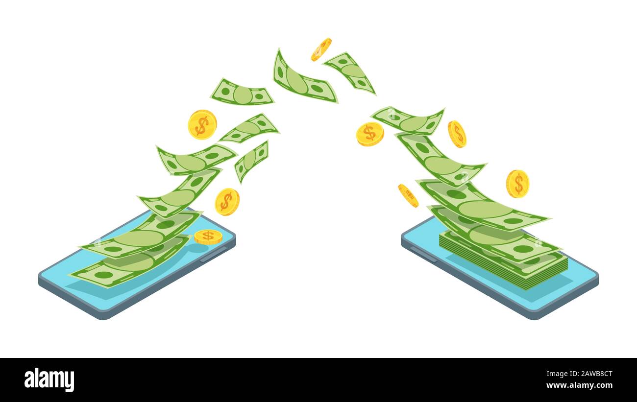 Man using computer money Stock Vector Images - Alamy