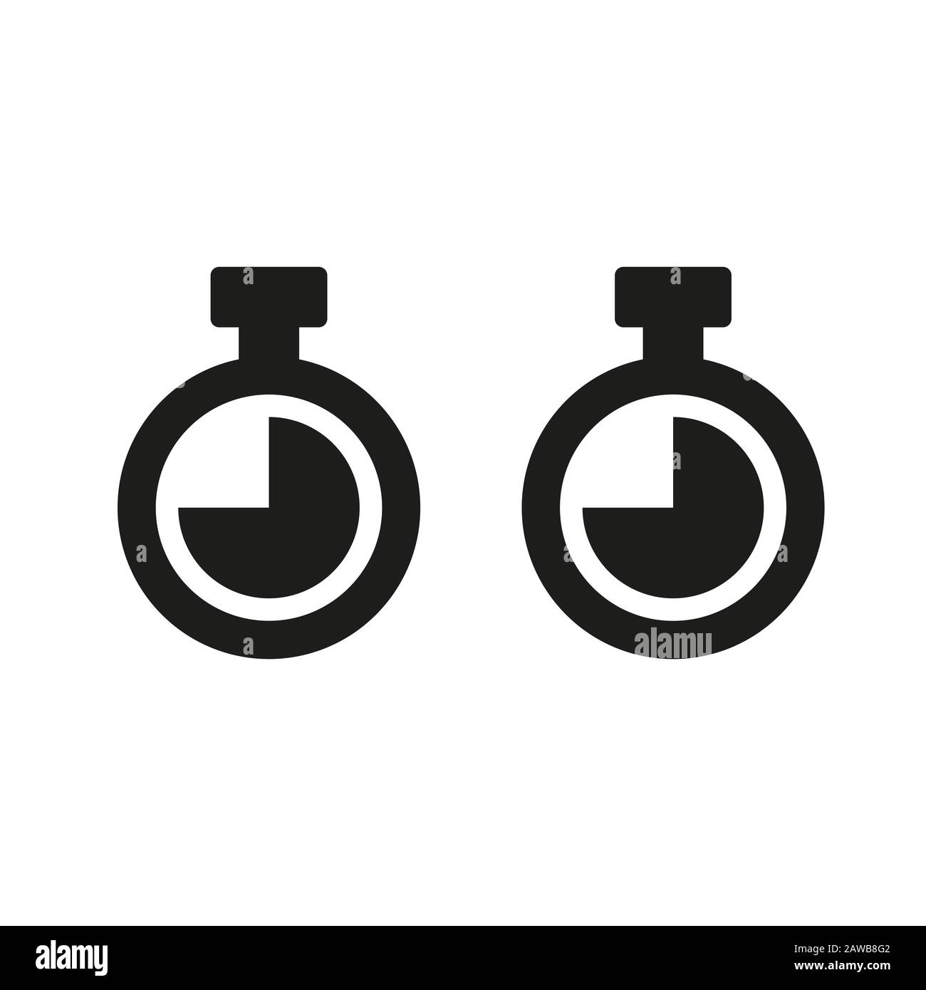Stopwatch line and glyph icon, time and measure, timer sign, vector ...