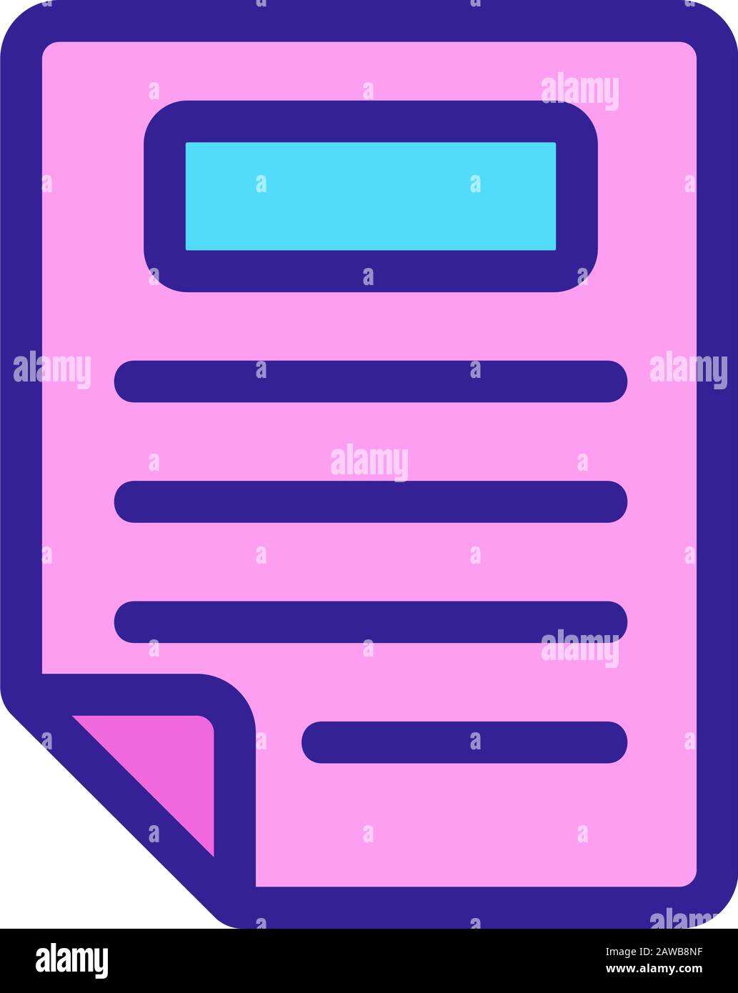 newspaper icon vector. Isolated contour symbol illustration Stock ...