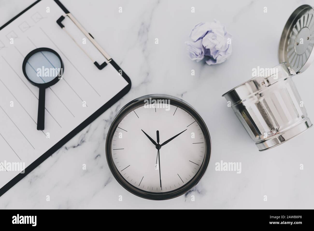 concept of productivity and deadlines, to do list on clipboard next to ...