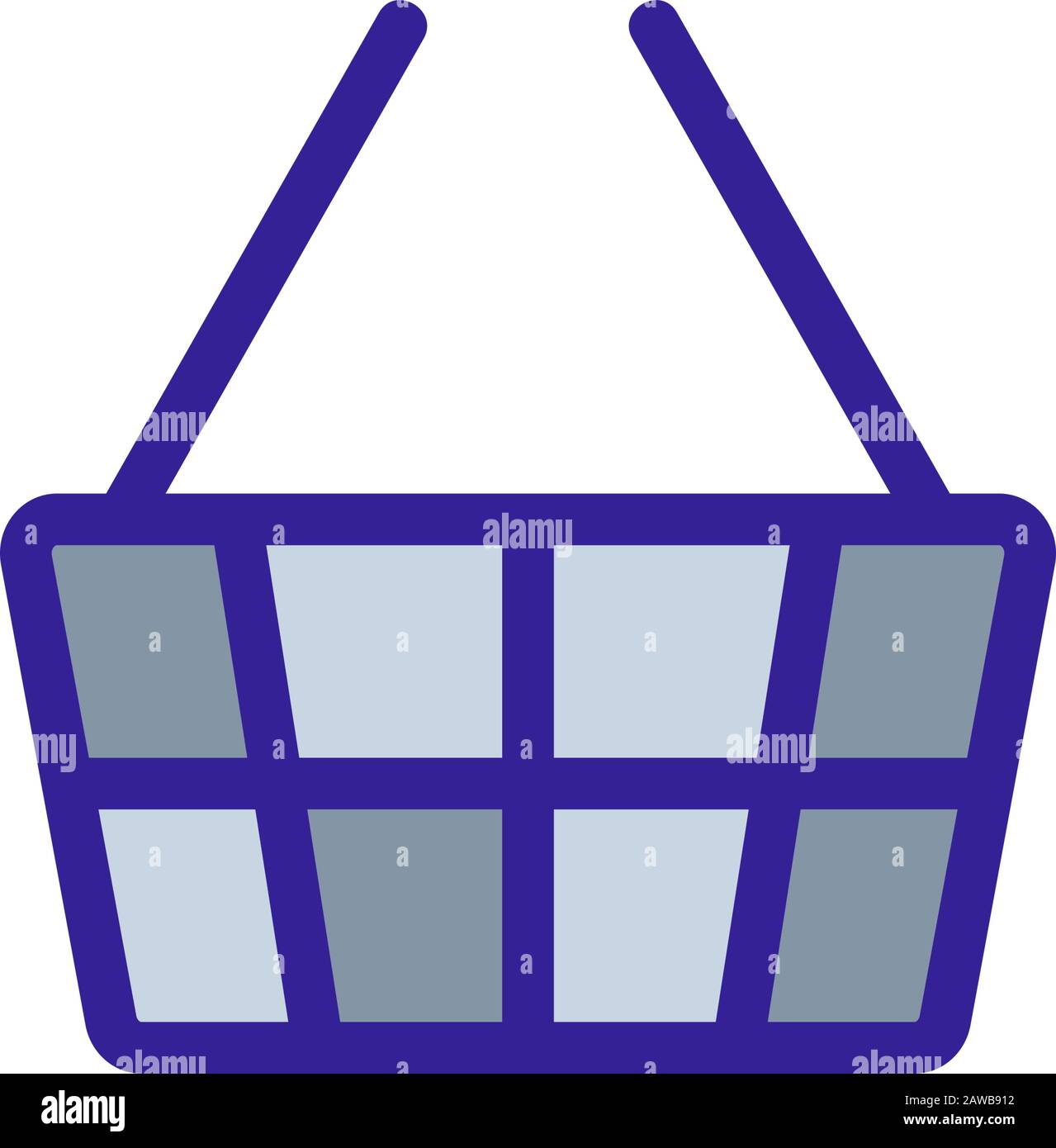 Basket icon vector. Isolated contour symbol illustration Stock Vector ...