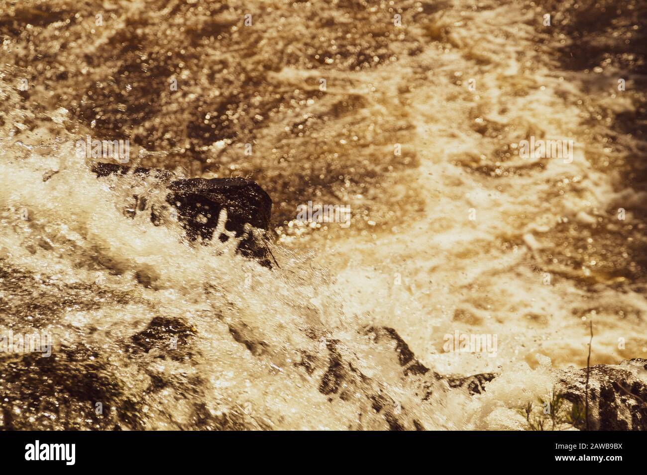 Waterfall nature background. rushing stream water. rocky flowing river ...