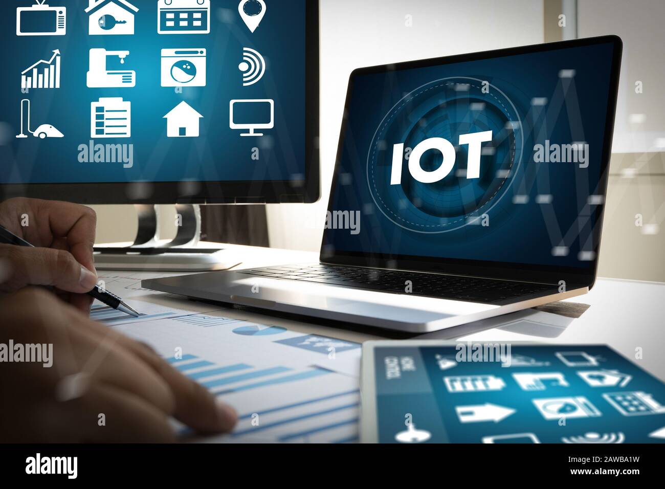 Smart home connection Smart home tech device IoT House automation ...