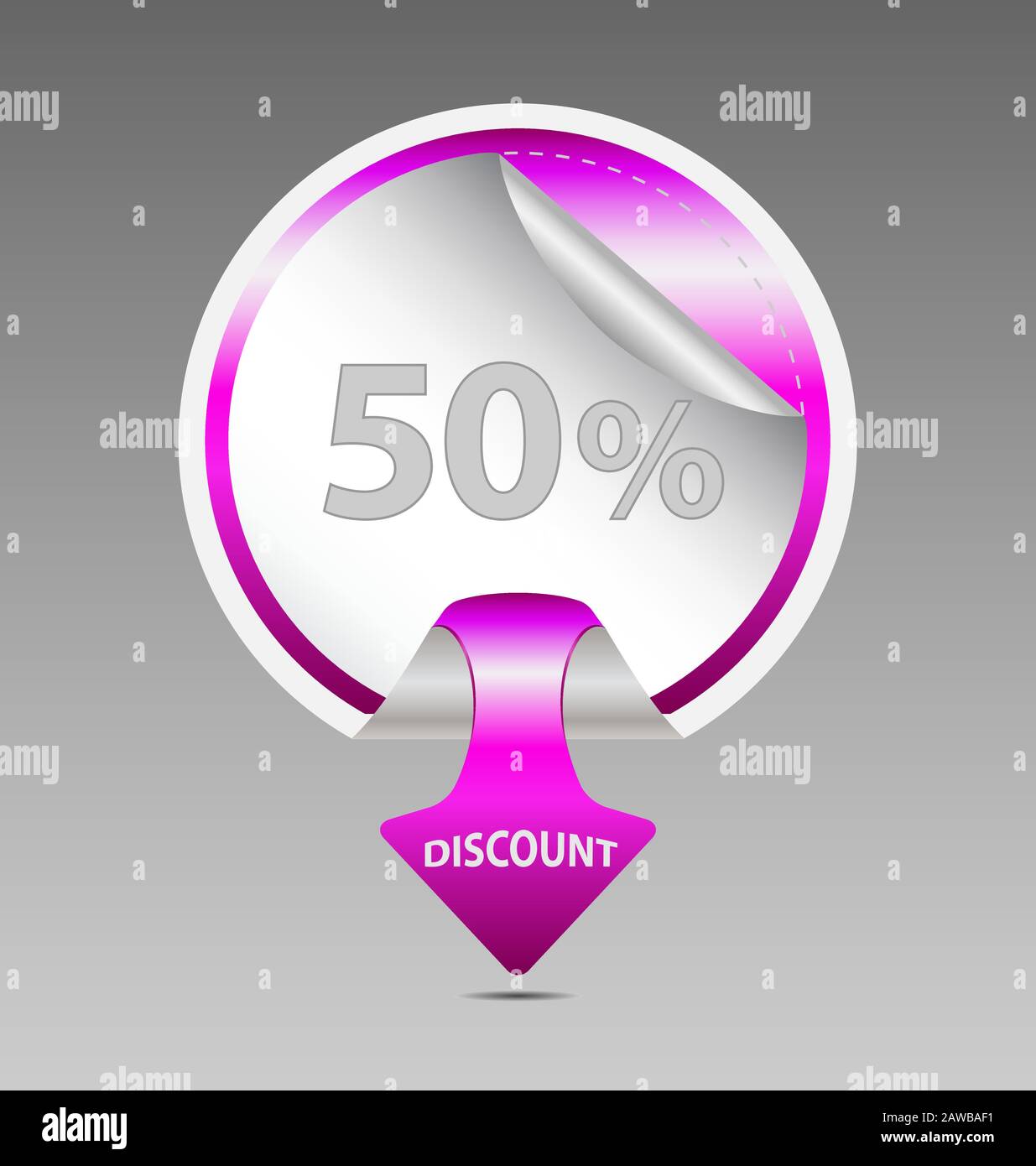Discount tag down arrow Stock Vector Images - Alamy
