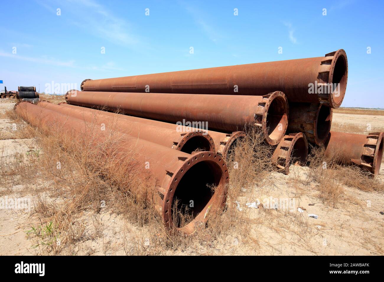 The rusty iron pipe Stock Photo - Alamy