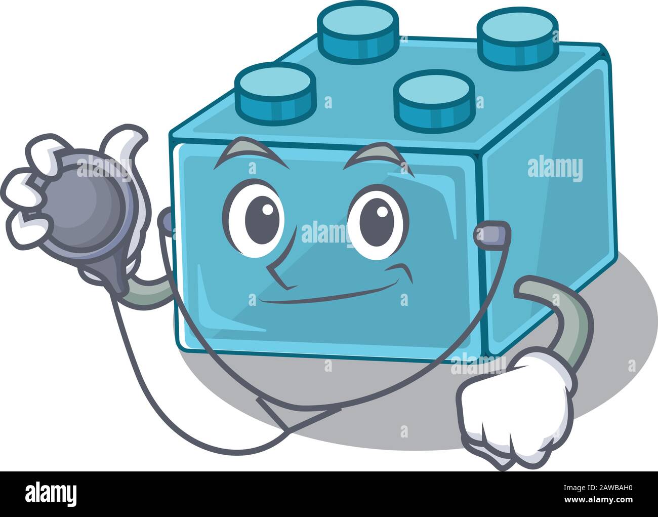 A mascot picture of lego brick toys cartoon as a Doctor with tools ...