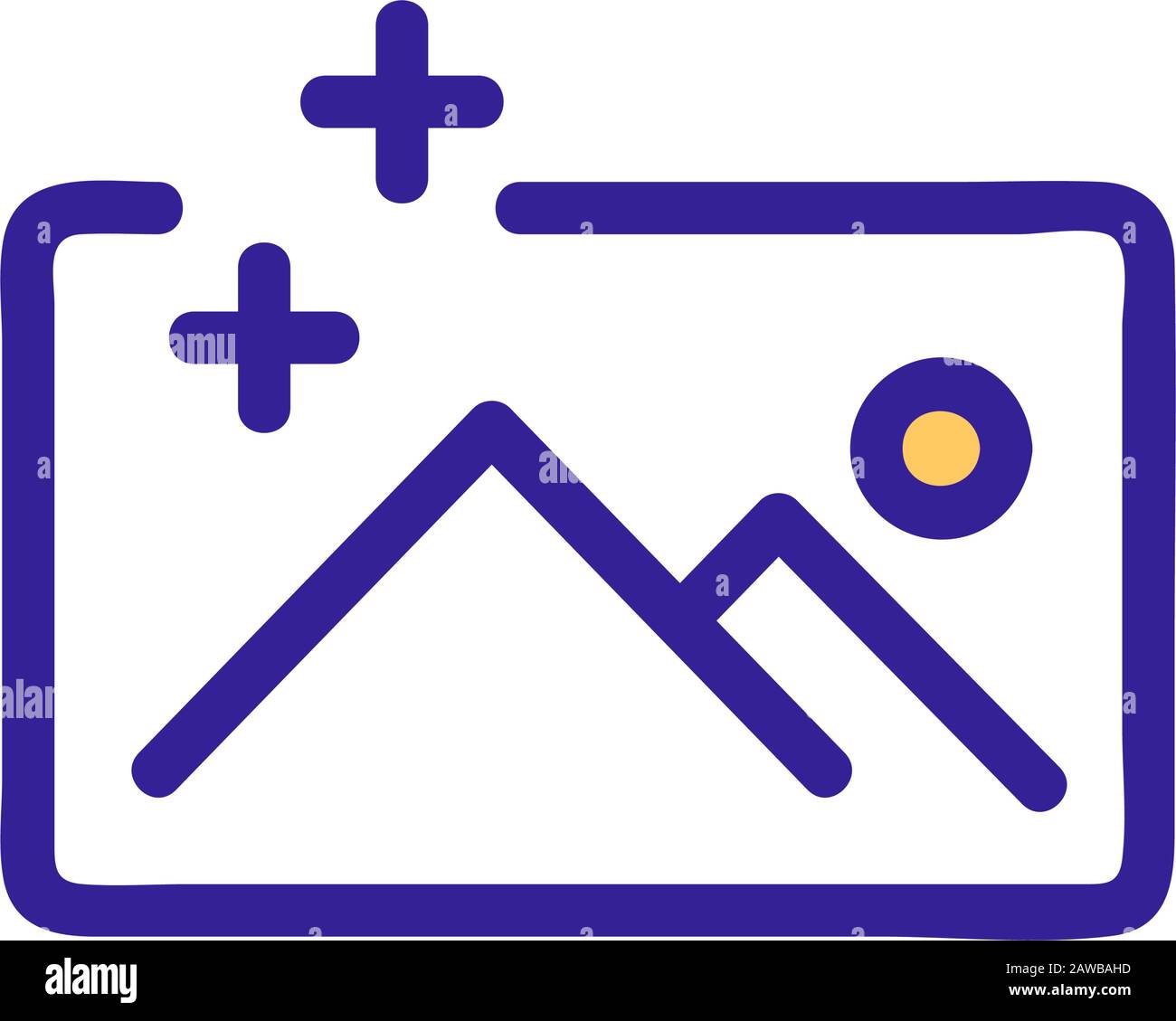 Drawing icon vector. Isolated contour symbol illustration Stock Vector ...