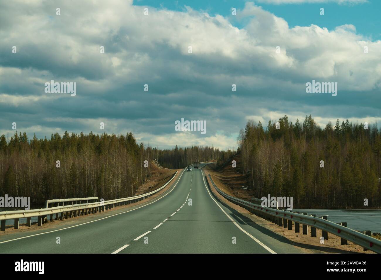 Beautiful road. asphalt highway background. landscape with long ...
