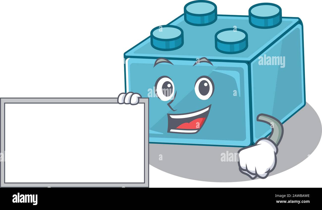 cartoon character of lego brick toys design concept bring a board Stock ...
