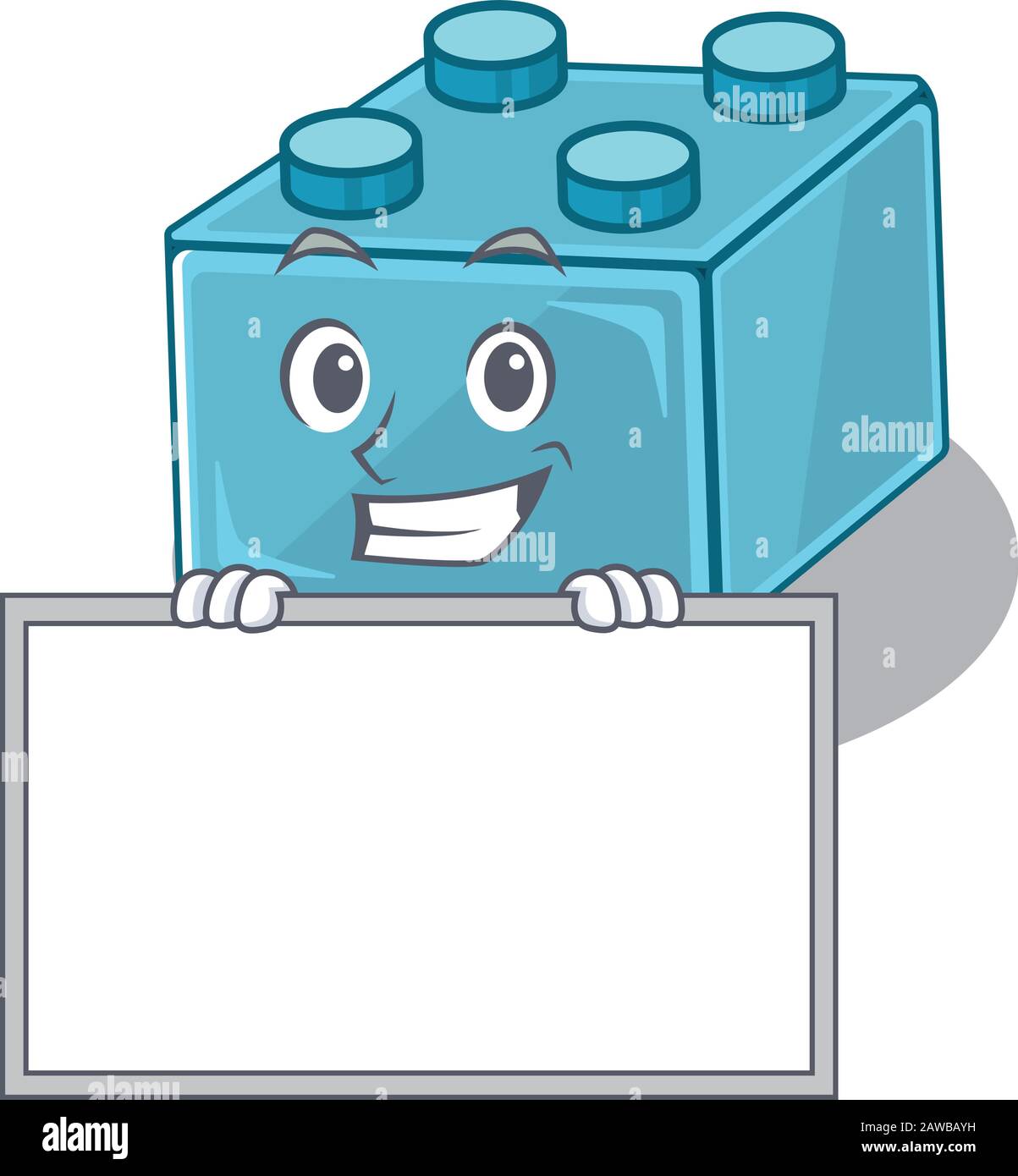 Lego brick toys cartoon design concept grinning with board Stock Vector ...