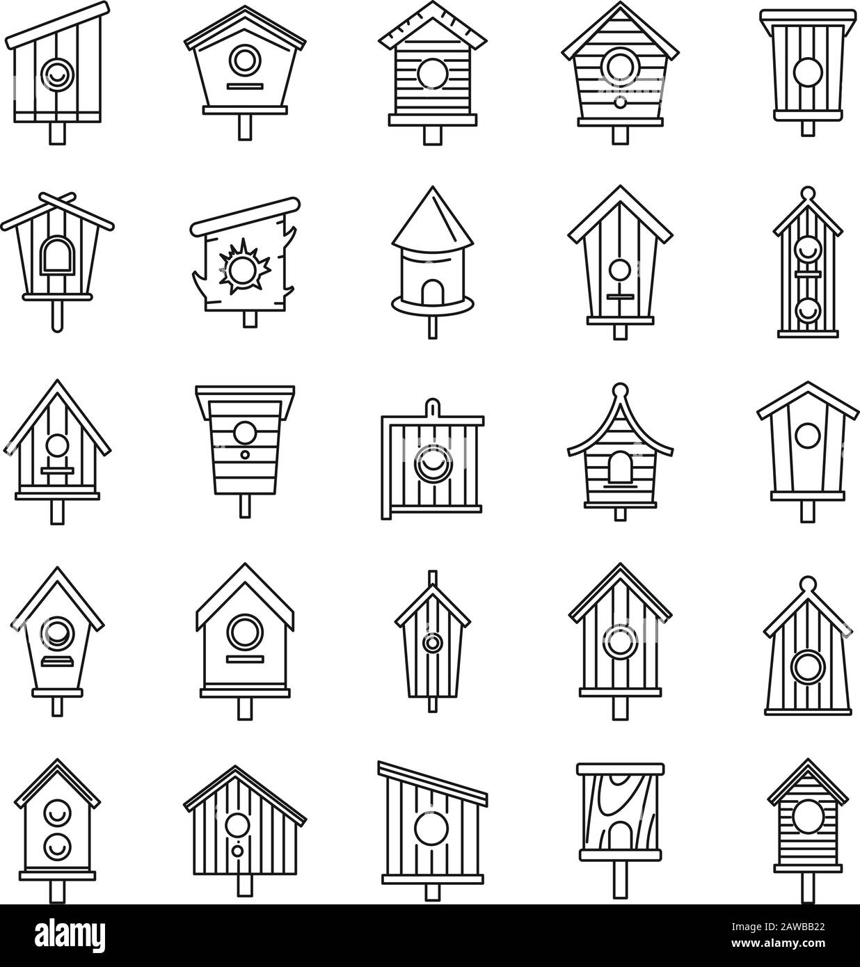 Handmade bird house Stock Vector Images - Alamy