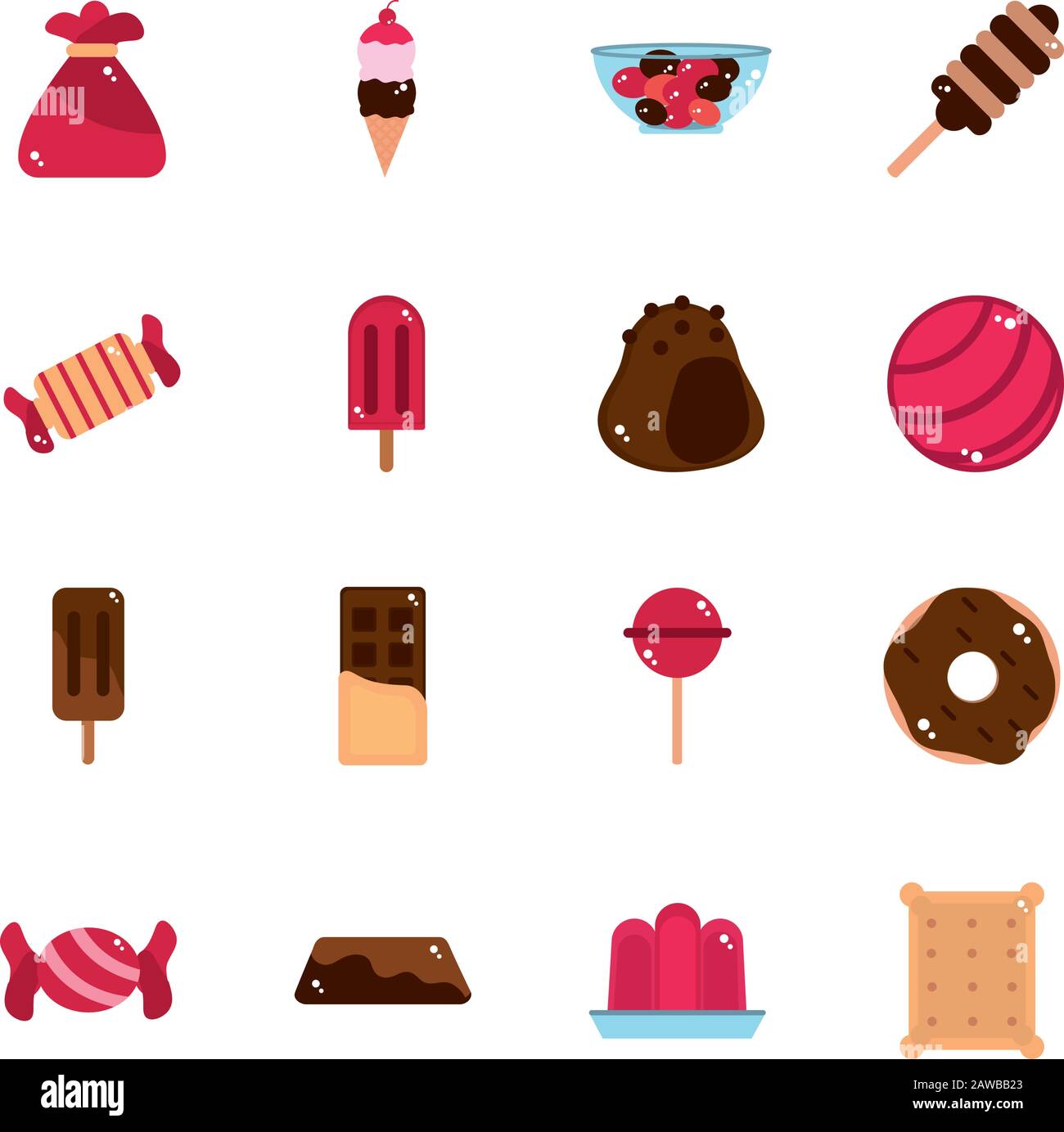 Chocolate donut candies icon cartoon Stock Vector Images - Alamy