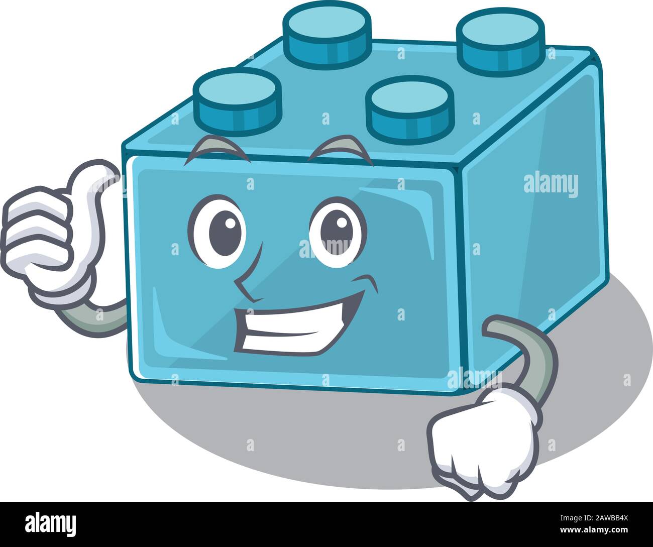 Funny lego brick toys making Thumbs up gesture Stock Vector Image & Art ...