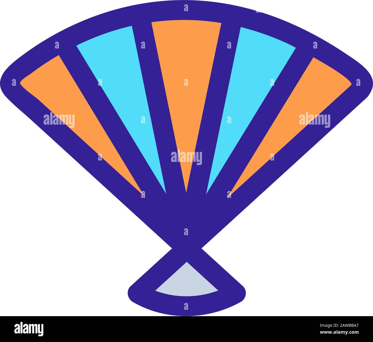 Fan icon vector. Isolated contour symbol illustration Stock Vector ...