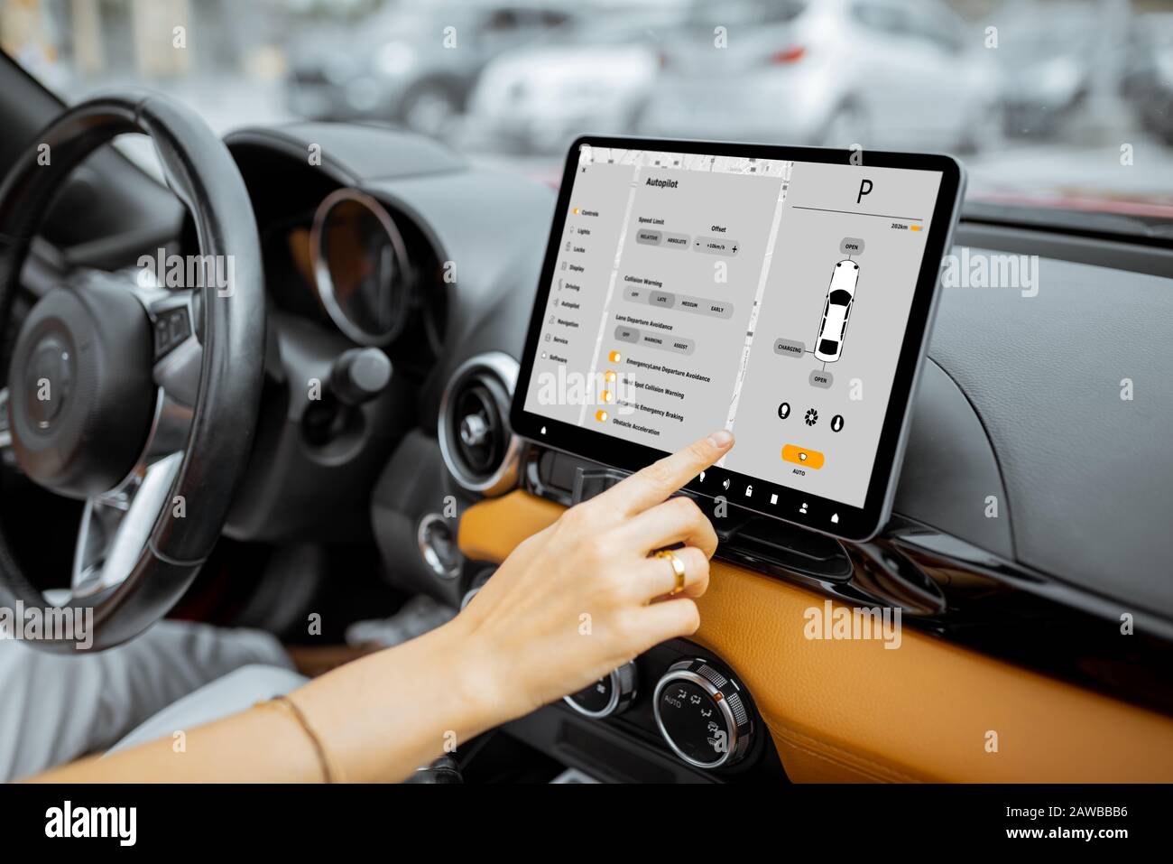 Auto Dashboard Touch Screen High Resolution Stock Photography and ...