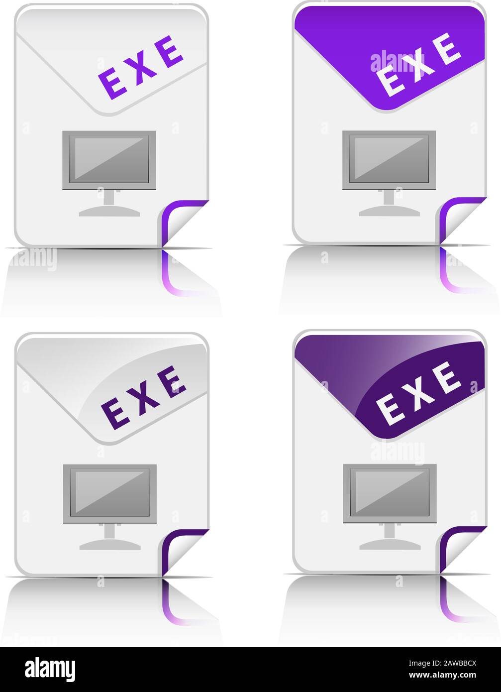 Creative and modern design of file type icon Stock Vector Image & Art ...