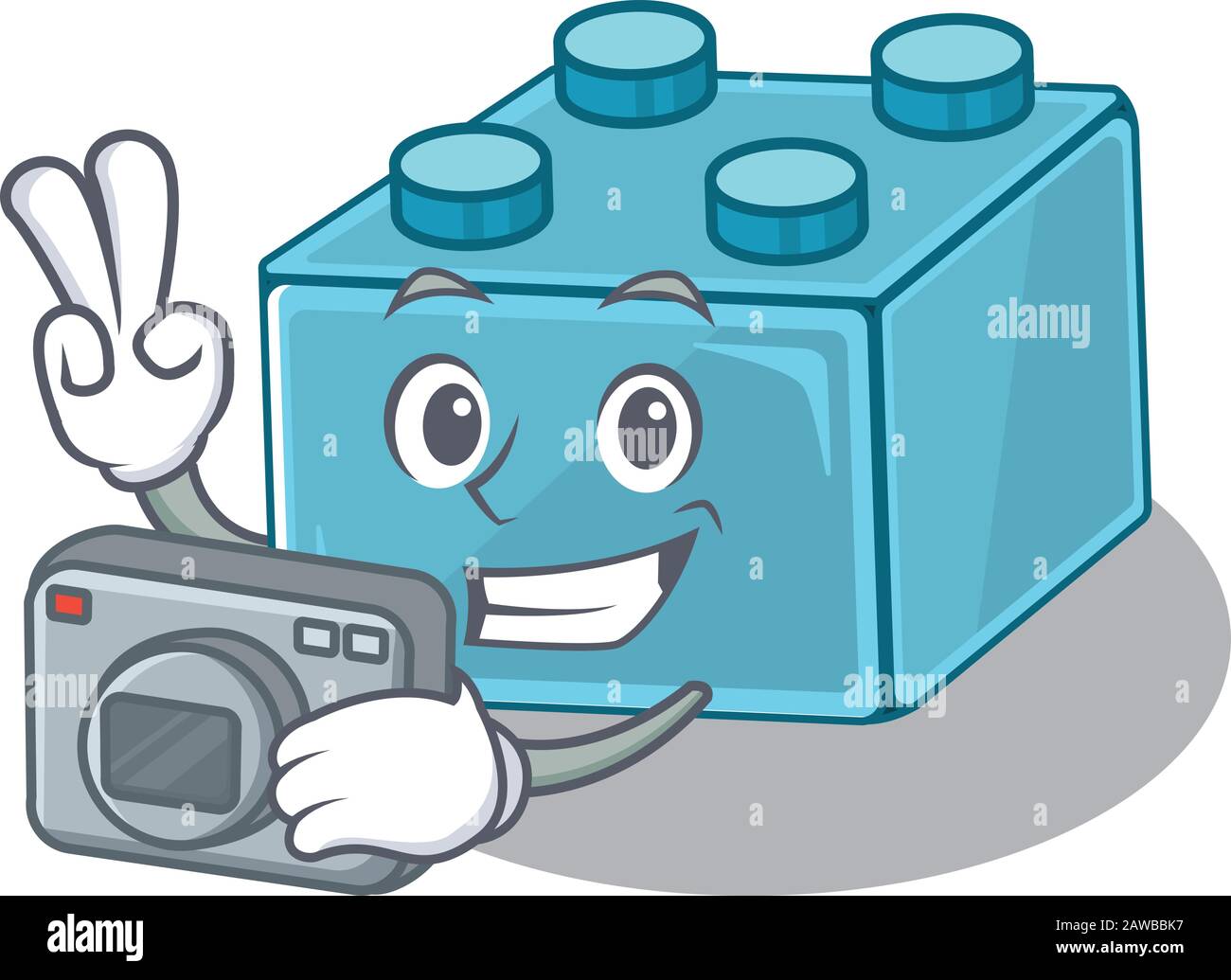 Cool Photographer lego brick toys character with a camera Stock Vector ...