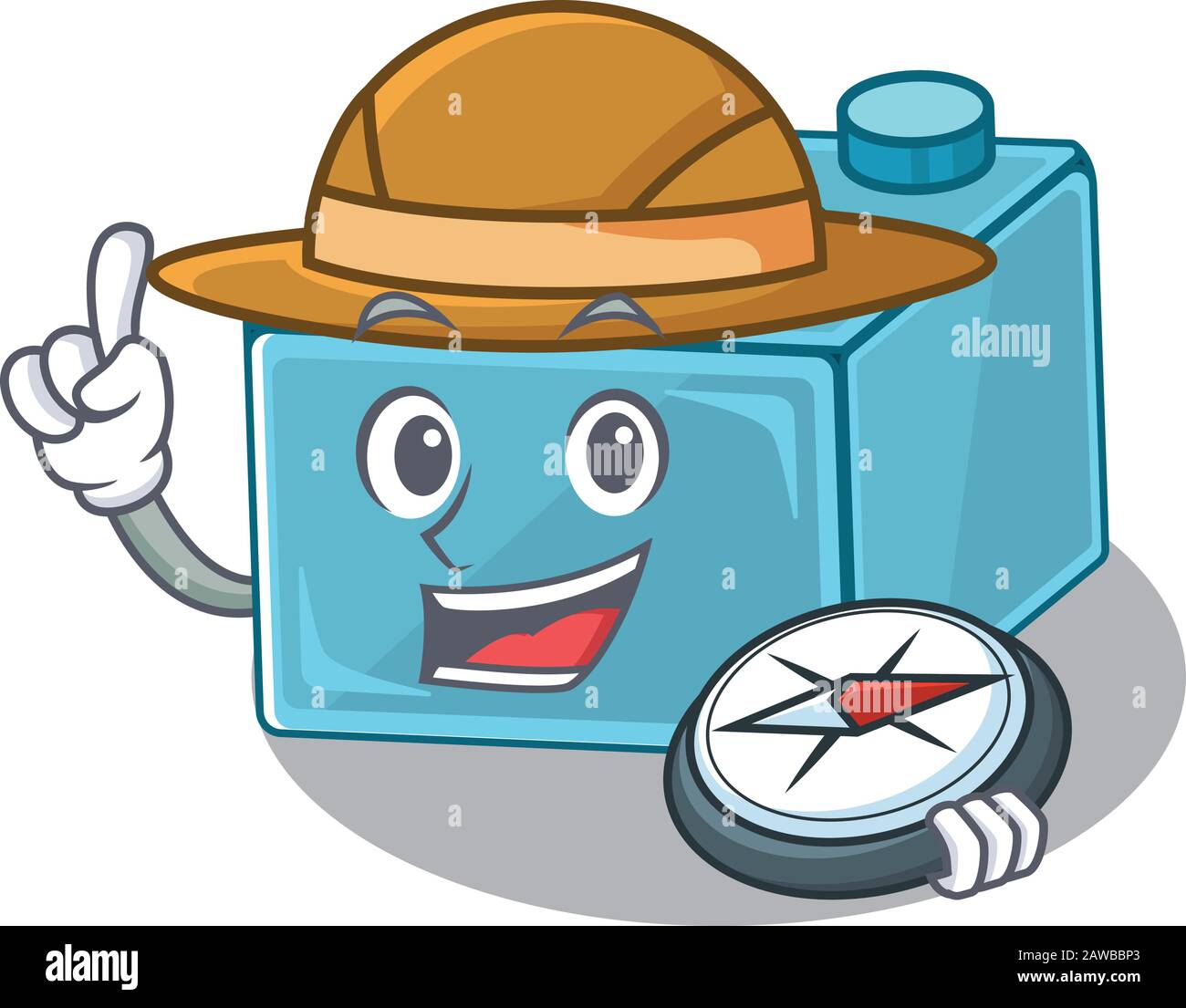 Lego brick toys experienced Explorer using a compass Stock Vector Image ...
