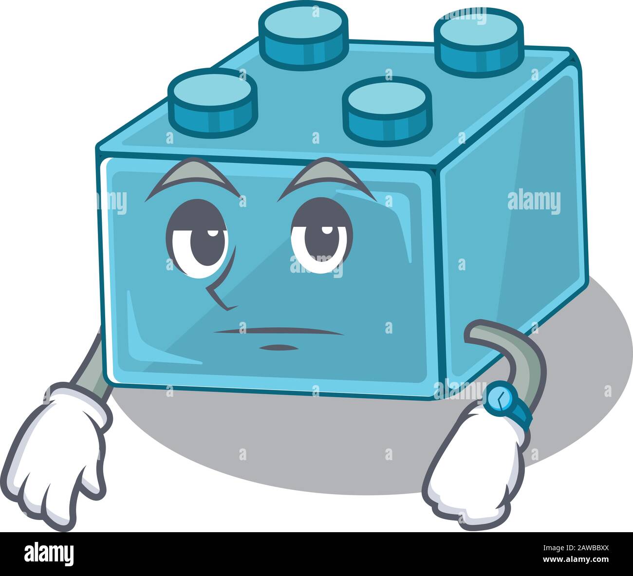 cartoon character design of lego brick toys on a waiting gesture Stock ...