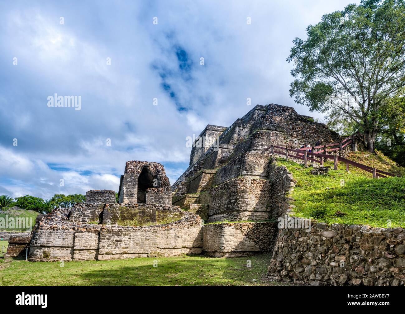 Temple of the Masonry Altars aka Temple of Sun God at Altun Ha, Maya ...