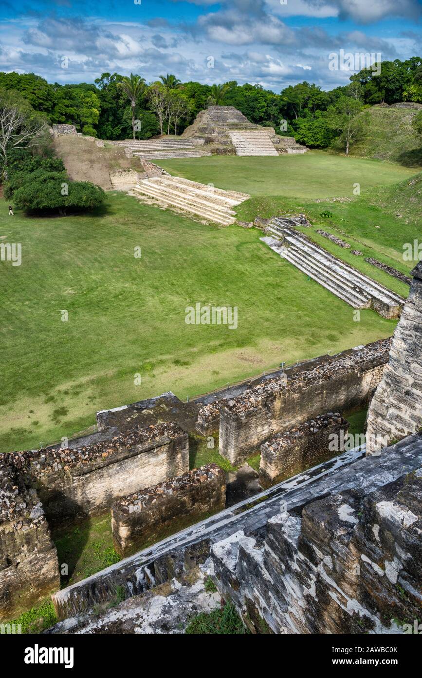 View from Temple of the Masonry Altars aka Temple of Sun God at Altun ...