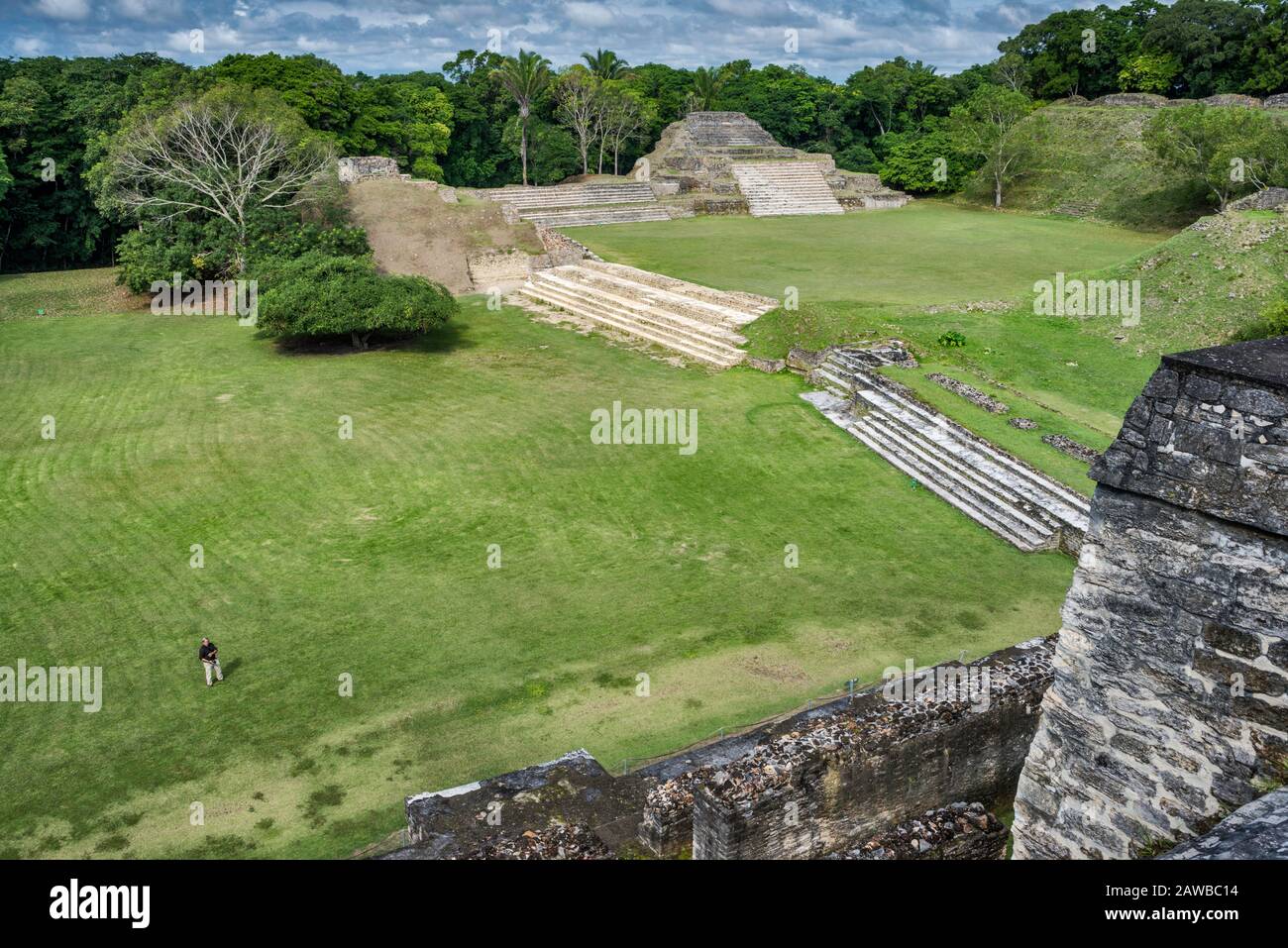 View from Temple of the Masonry Altars aka Temple of Sun God at Altun ...