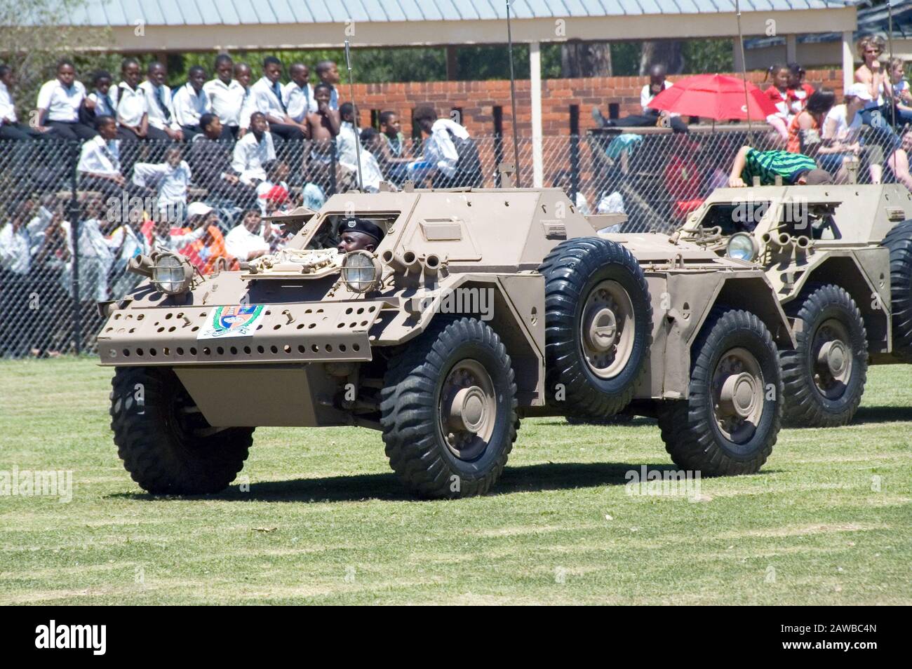 BLOEMFONTEIN, SOUTH AFRICA - NOVEMBER 1, 2008: Two Ferret Mk 1 Scout ...