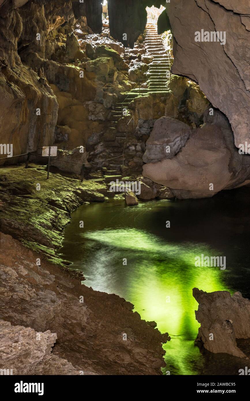St Herman's Cave, karst cavern at St Herman's Blue Hole National Park ...