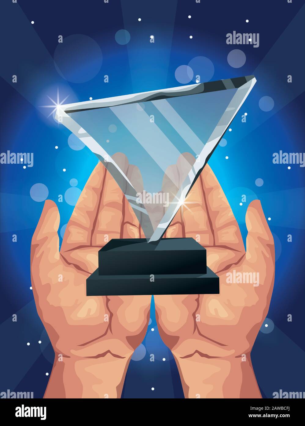 films award glass triangle trophy Stock Vector Image & Art - Alamy