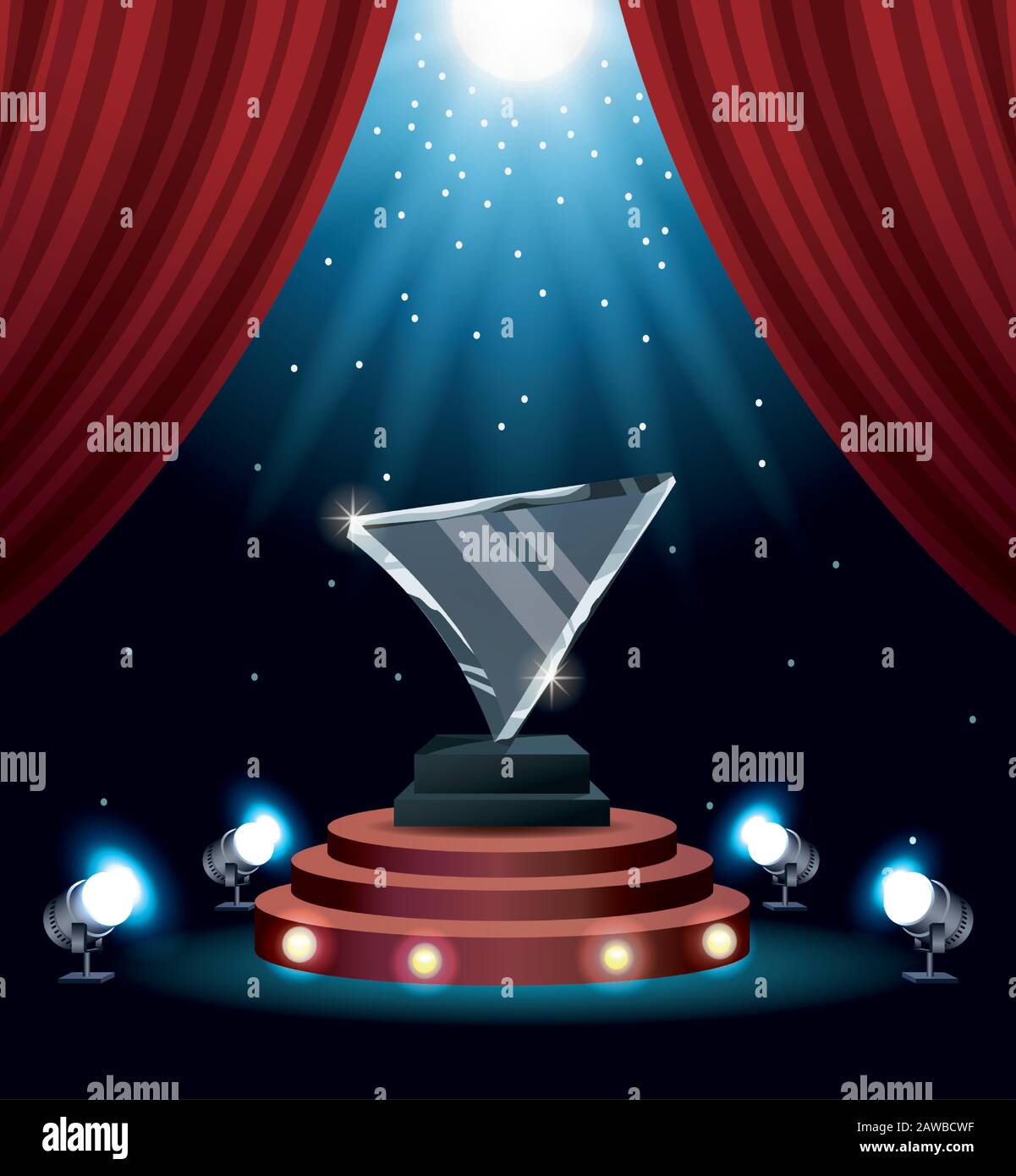films award glass triangle trophy Stock Vector Image & Art - Alamy