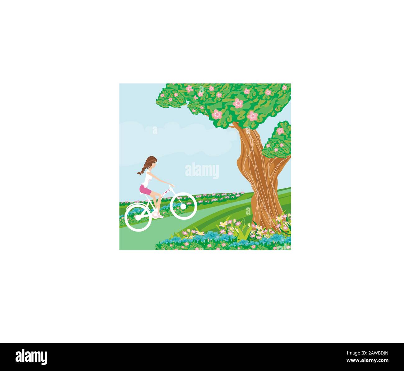 Bike parks Stock Vector Images - Alamy