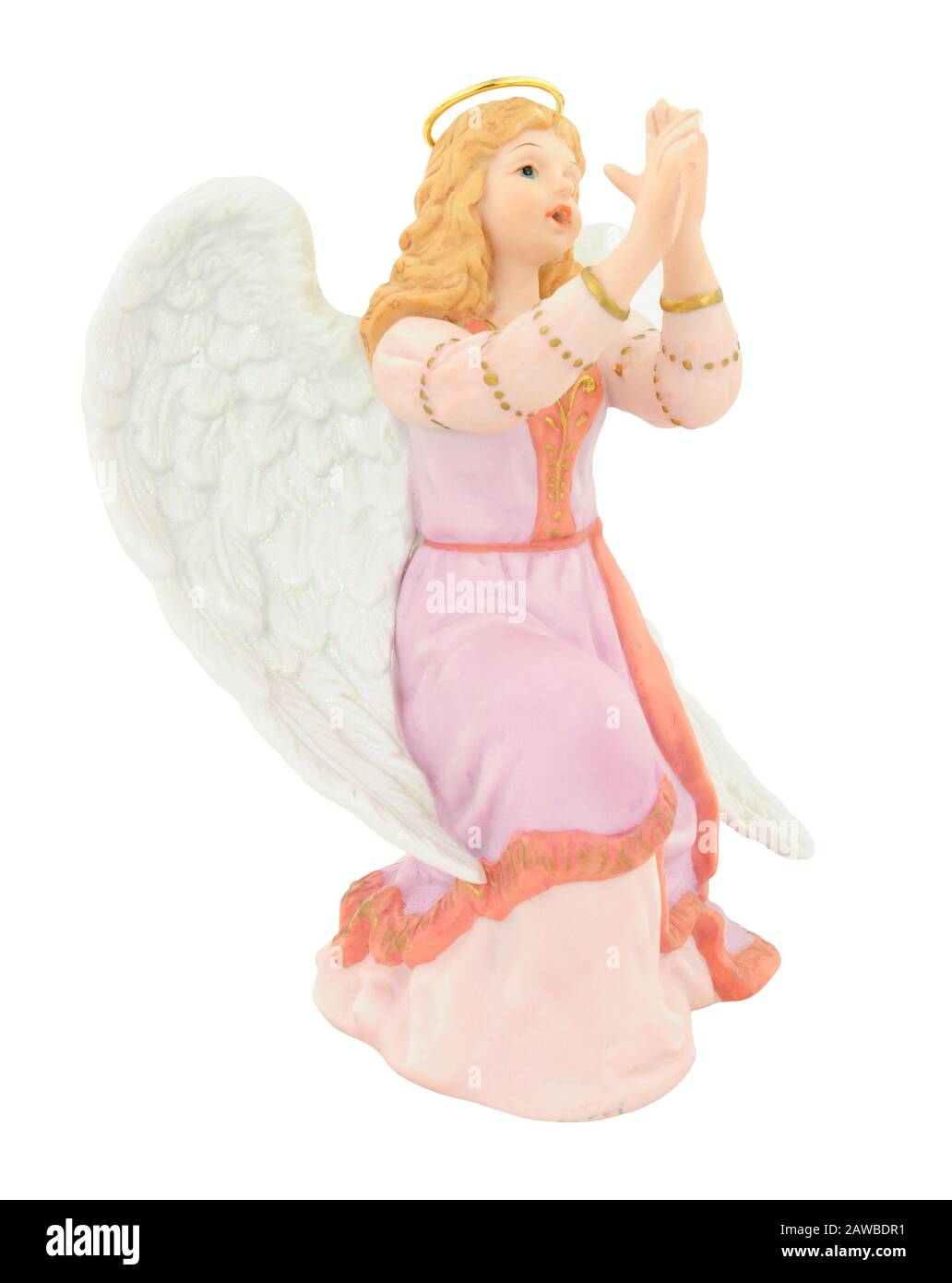 Christmas nativity angel figure isolated on a white background Stock ...