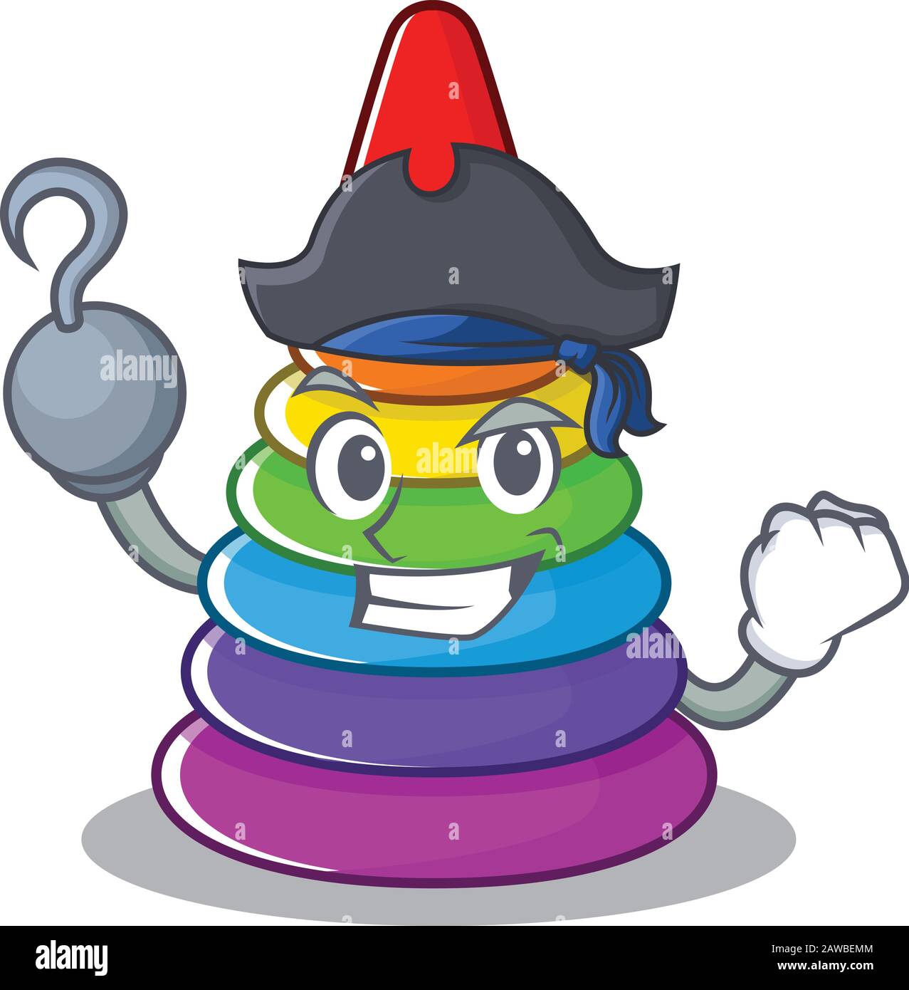 Cute toy pyramid mascot design with a hat Stock Vector Image & Art - Alamy
