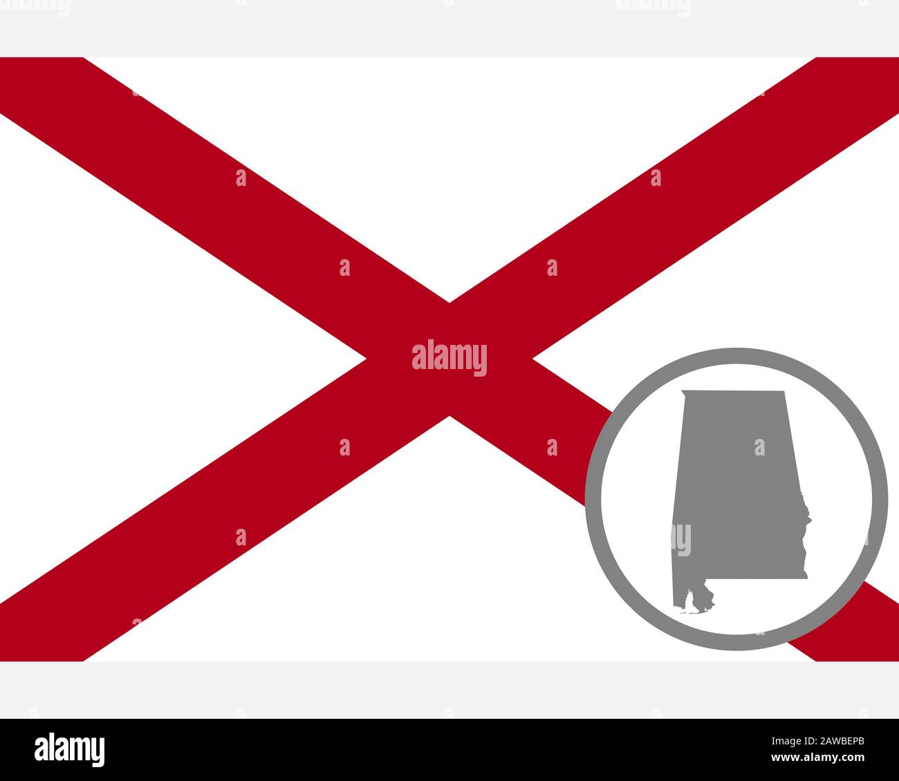 Flag and map of Alabama Stock Photo - Alamy